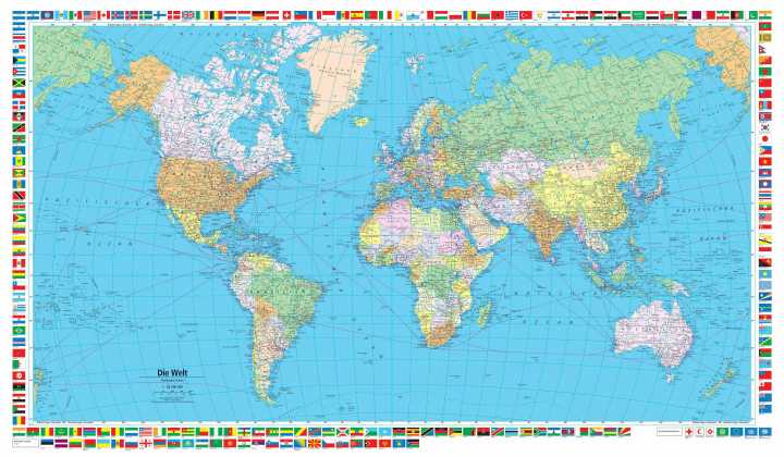 Welt political wall map laminated Kümmerly & Frey - Kümmerly & Frey ...