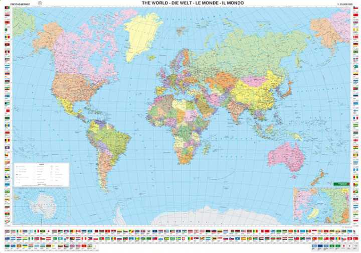 World political wall map laminated - Freytag & Berndt - PLA-GEP-WER ...